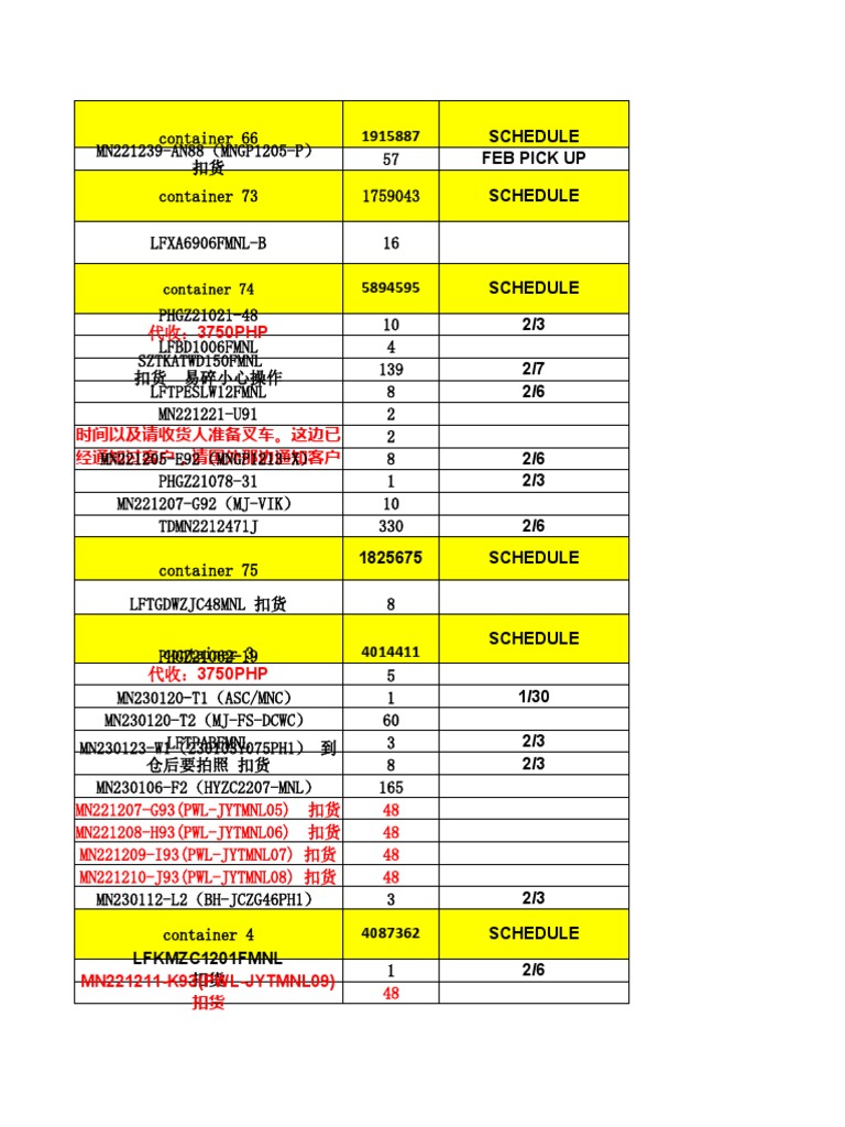 BH Schedule | PDF