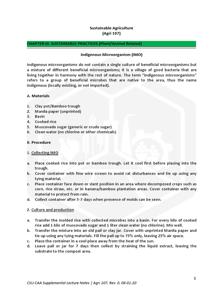 14 Indigenous Microorganism | PDF | Compost | Manure