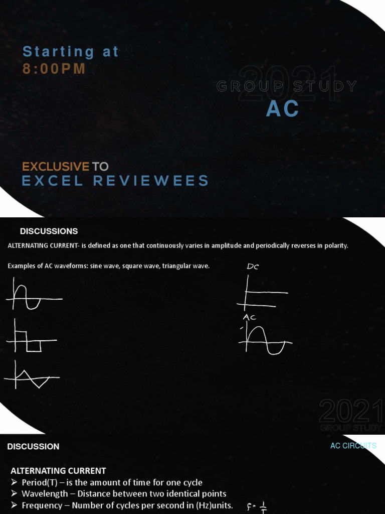 AC Discussions on Alternating Current, Circuits, Power and Power Factor Correction | PDF | Ac ...