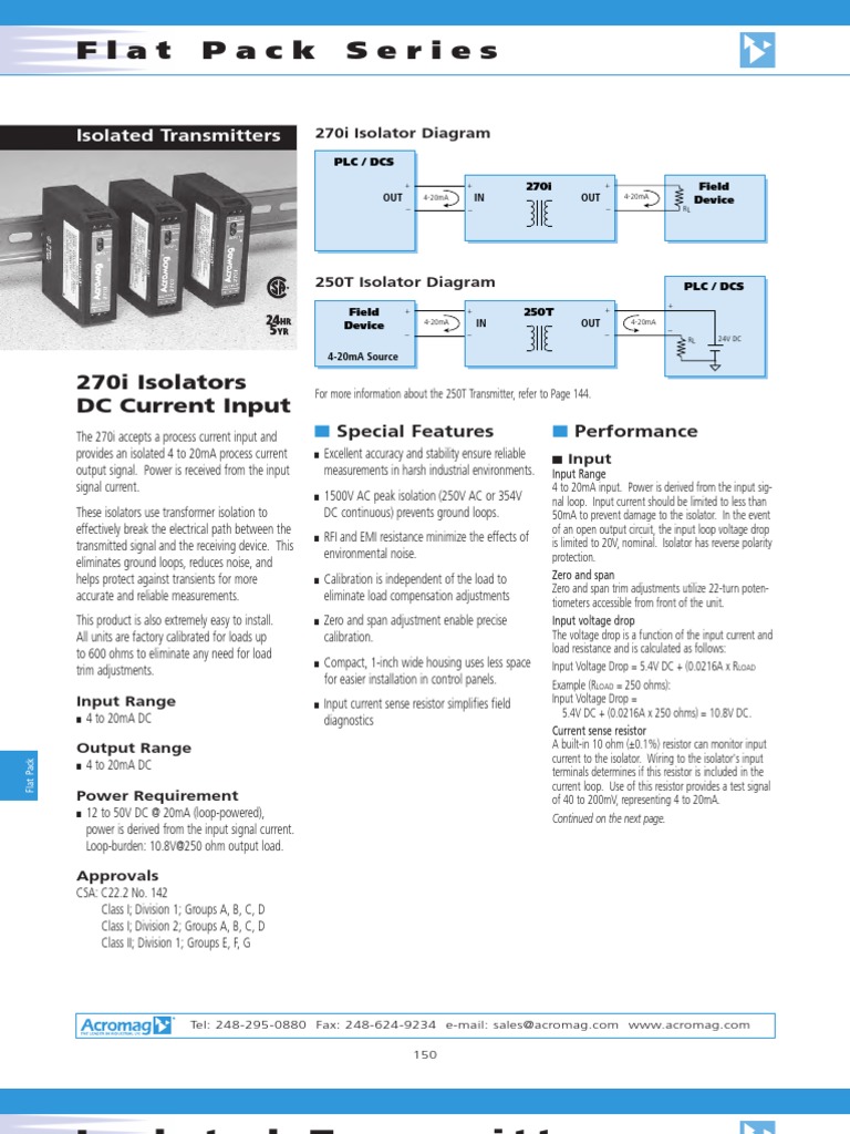 270i Isolated Transmitters | Download Free PDF | Resistor ...