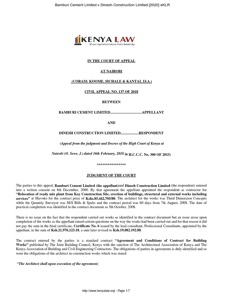 Civil Appeal 137 of 2018 | PDF | Lawsuit | Judgment (Law)
