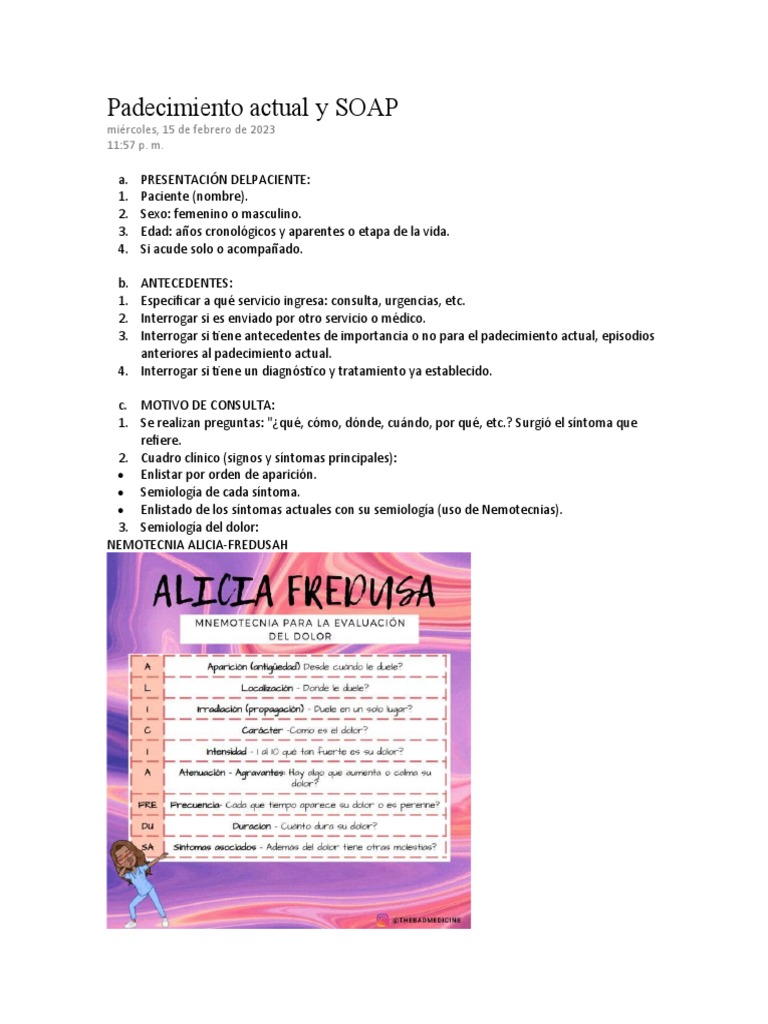 Evaluación SOAP del Paciente Médico | PDF | Diarrea | Tos