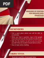 Measures of Position of Grouped Data | PDF | Quartile | Teaching ...