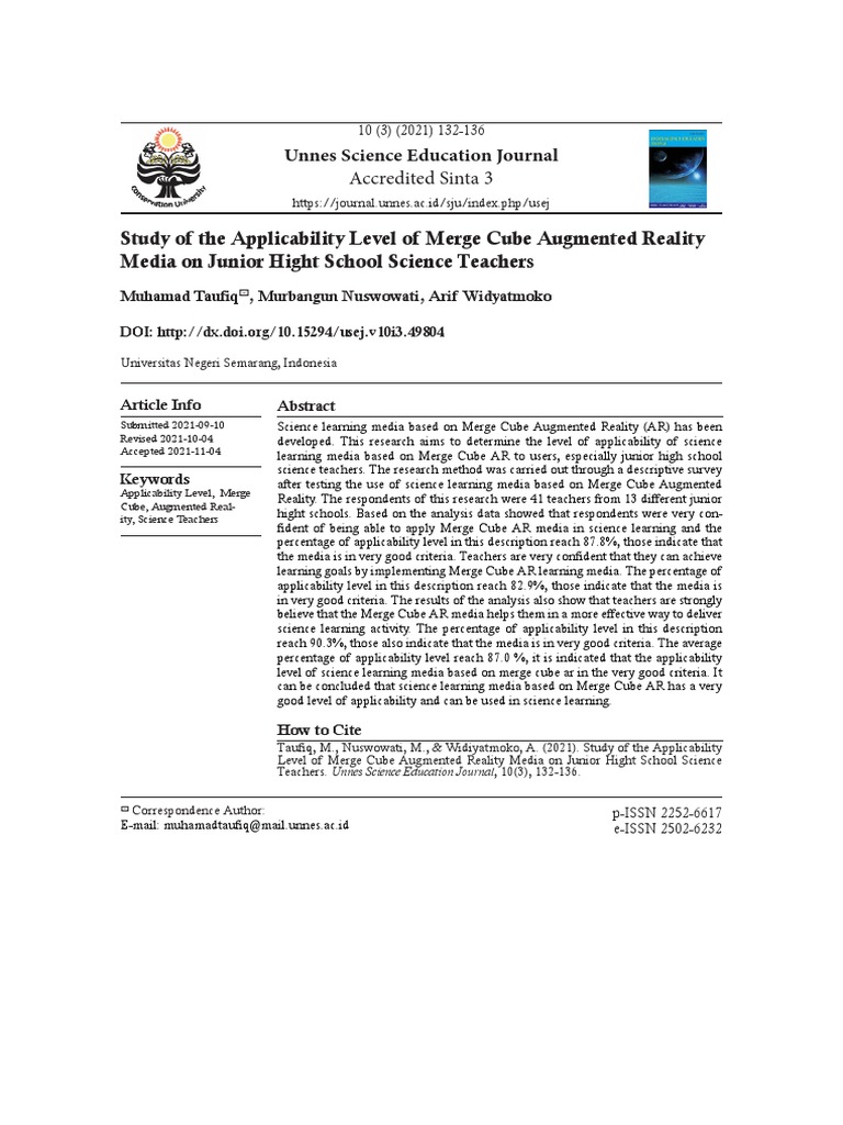 49804-Article Text-149607-1-10-20211227 | PDF | Augmented Reality | Learning