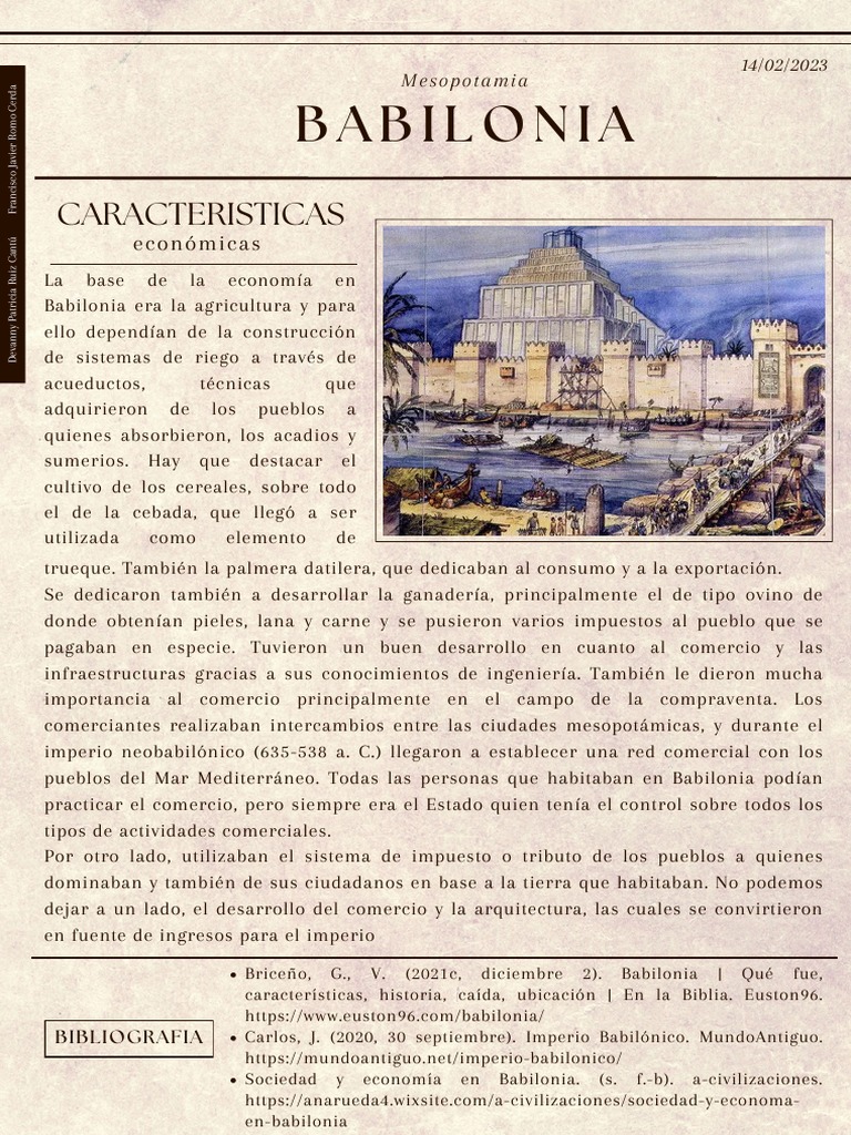 Babilonia Economía | PDF | Babilonia | Mesopotamia