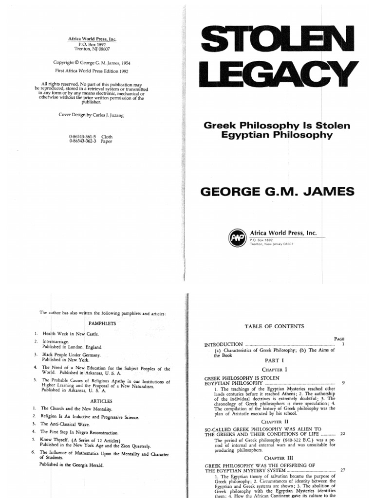 Stolen Legacy George James | PDF