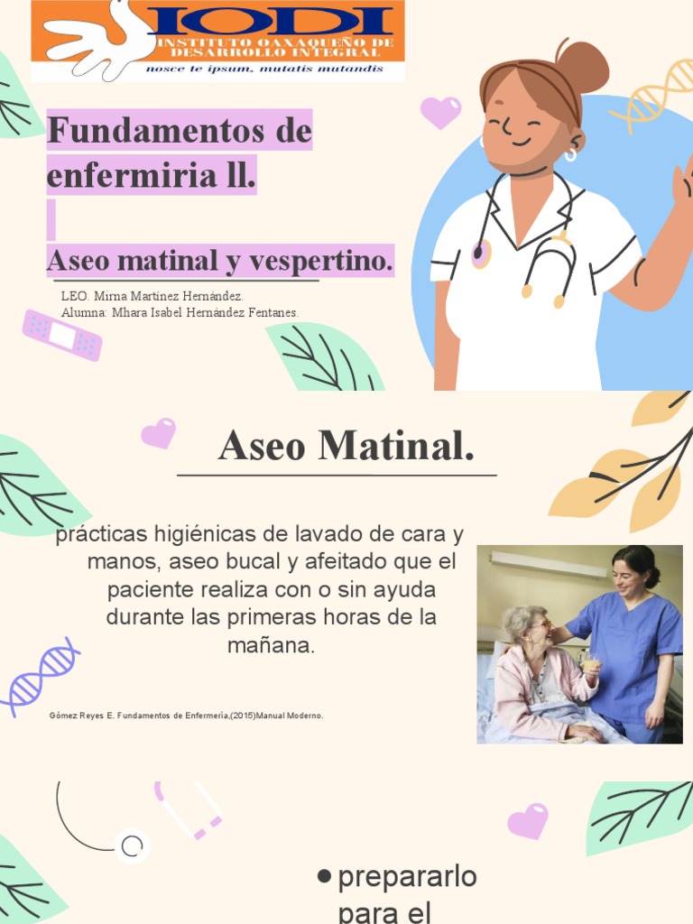 Aseo Matinal y Vespertino.2 | PDF | Lavado de manos | Higiene