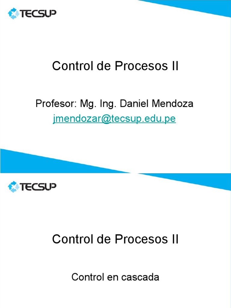 Clase 1 Control en Cascada | PDF | Sistema de control | Teoría de control