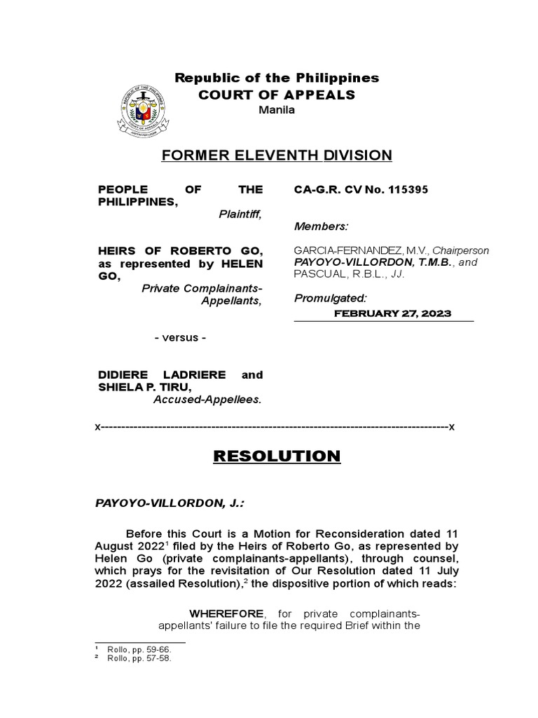 CA-G.R. CV No. 115395 | PDF | Courts | Judiciaries
