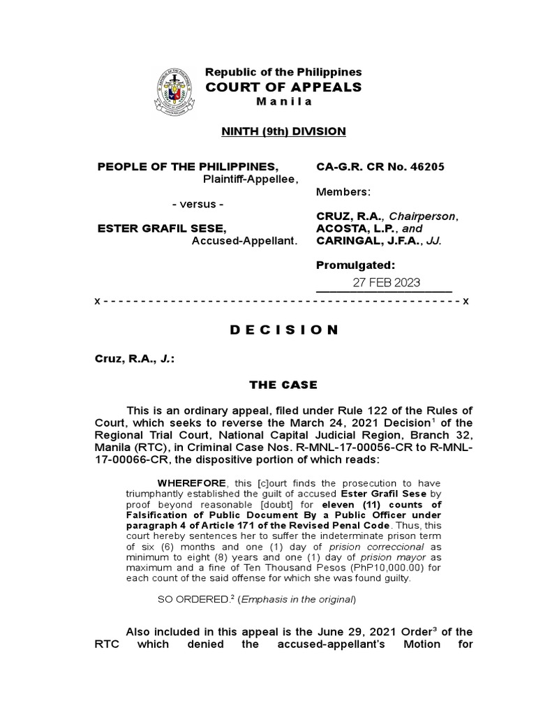 CA-G.R. CR No. 46205 | Download Free PDF | Reasonable Doubt | Criminal Law