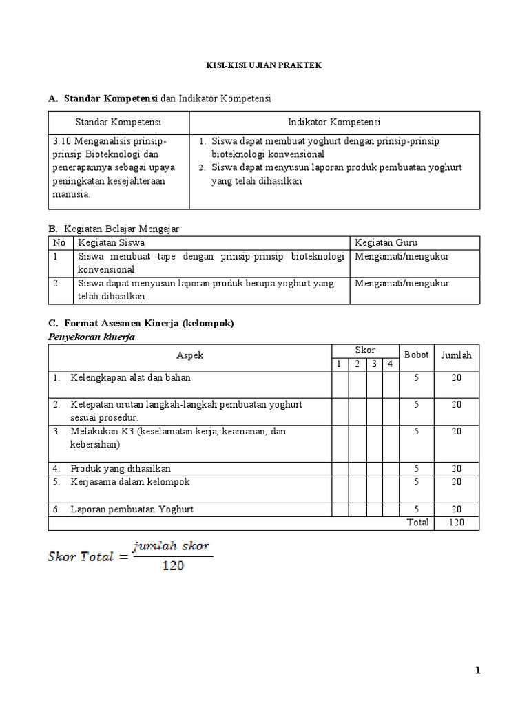 Kisi-Kisi Uprak Biologi | PDF