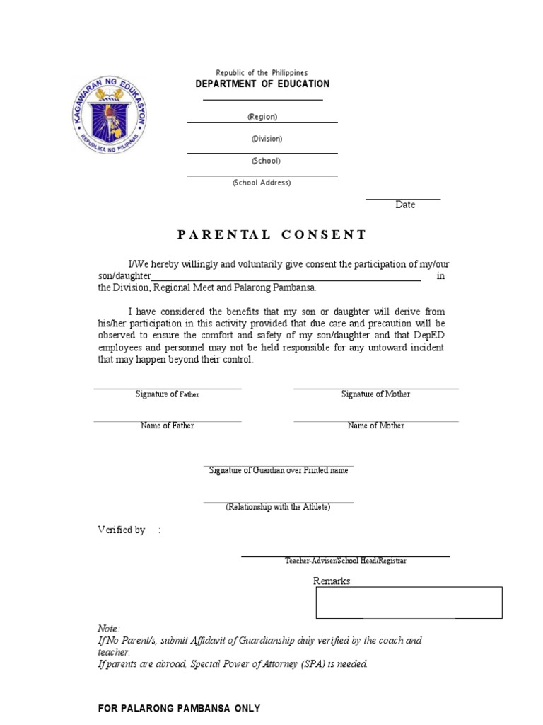 Parental Consent | PDF