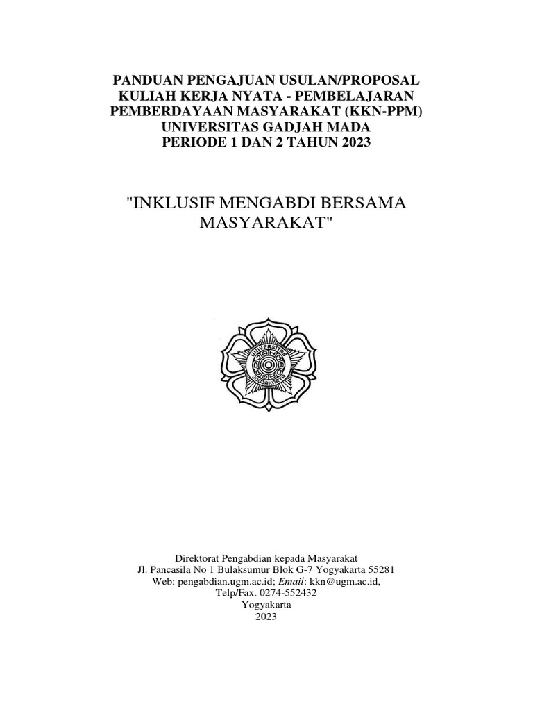 Panduan Penulisan Proposal KKN 2023 - Rapat 01.02.2023 2 | PDF | Karier & Perkembangan | Ilmu Sosial