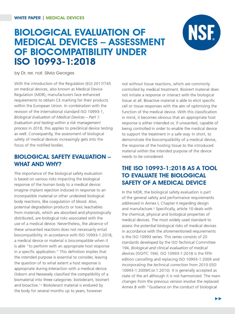 MD Assessment of Biocompatibility | PDF | Medical Device | Risk