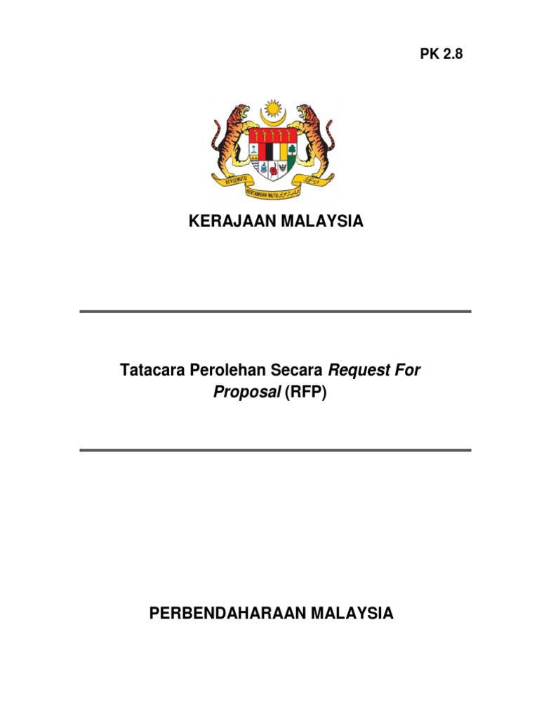 Kerajaan Malaysia: Proposal (RFP) | PDF