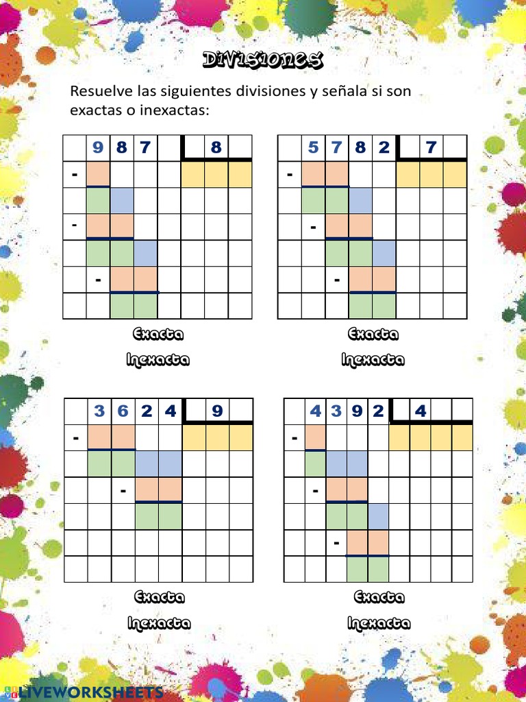 Divisiones: Exactas e Inexactas | PDF