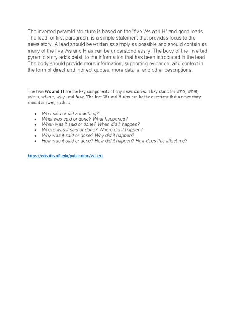 The Inverted Pyramid Structure | PDF