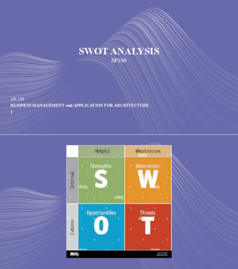 SWOT Analysis for SP100 Architecture | PDF | Technology & Engineering