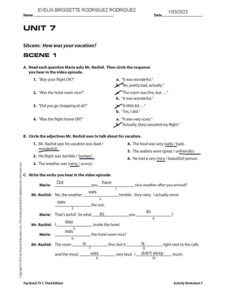 UNIT 07 Video Worksheets 230228 214815 | PDF