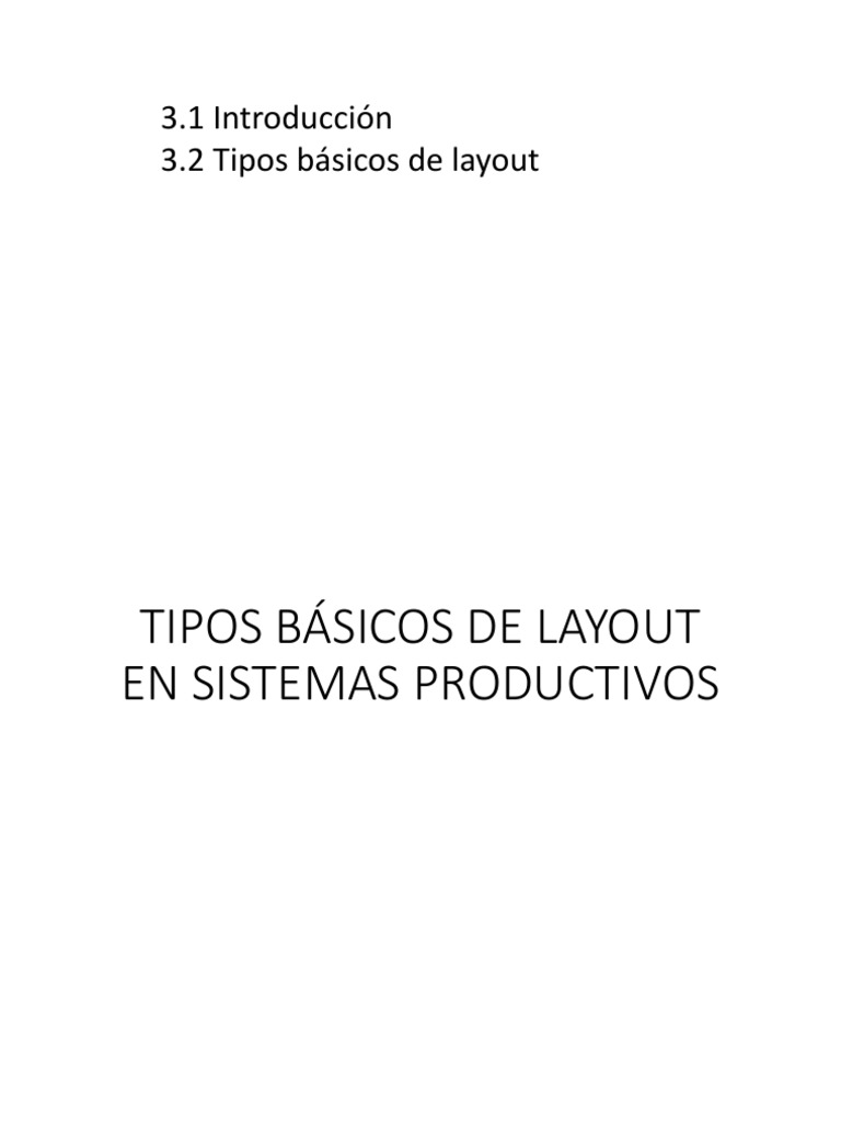 Tipos de Layout en Sistemas Productivos | PDF | Procesos de negocio ...