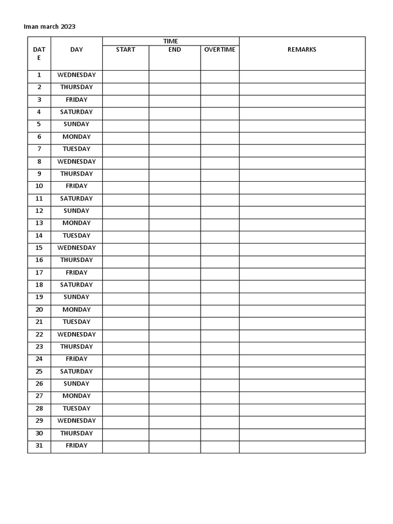 Driver Overtime Format | PDF