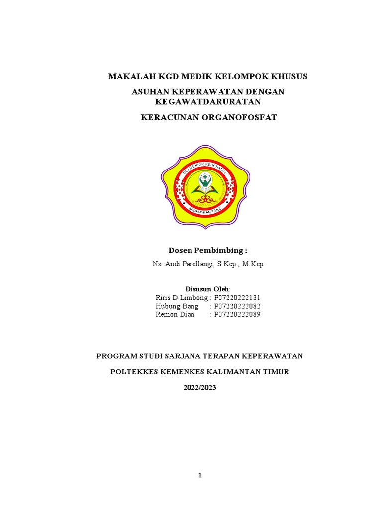 Asuhan Keperawatan Keracunan Organofosfat | PDF