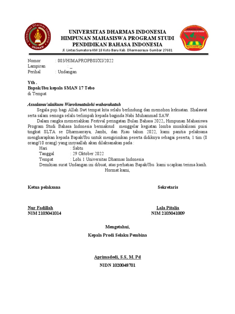 Bagi Undangan Slta | PDF