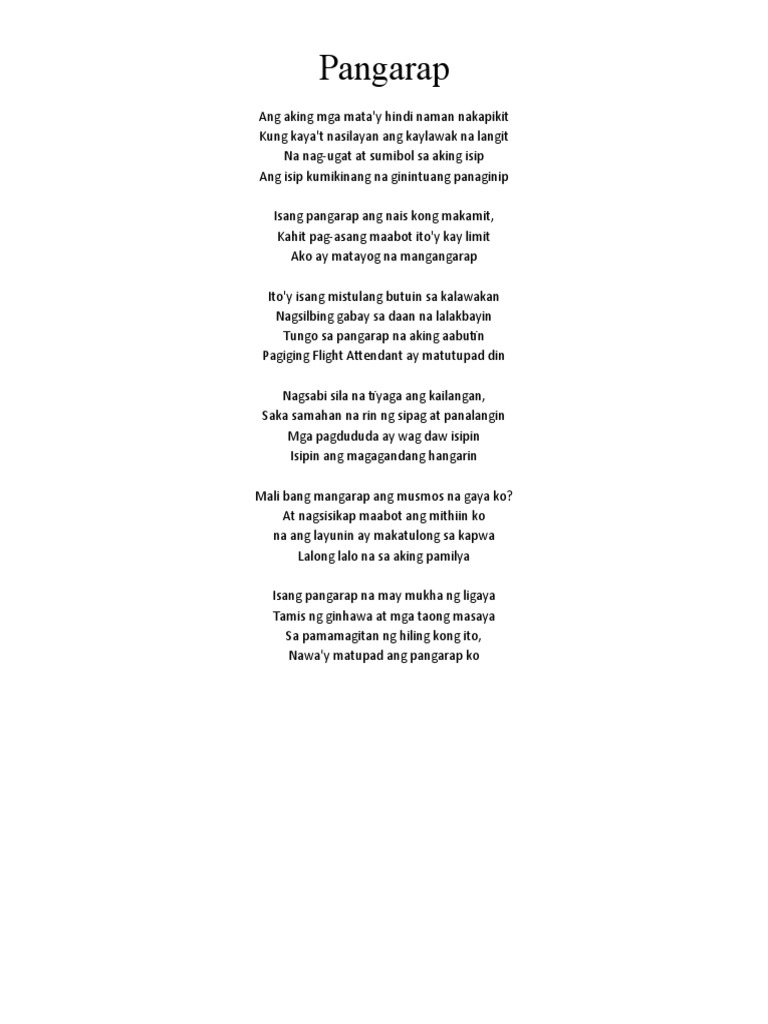 Pangarap | PDF