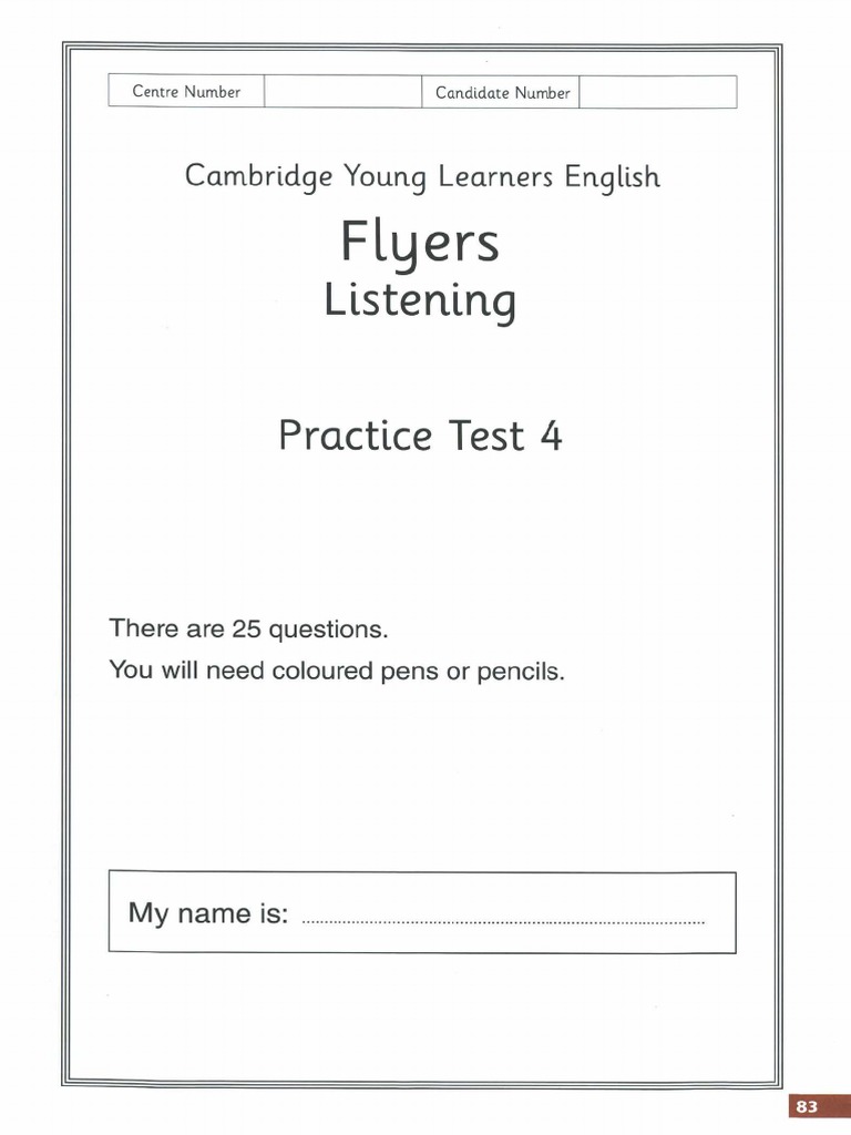 Flyers Test 3 | PDF
