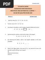Timo Practice Paper I p3 | PDF | Numbers | Fraction (Mathematics)