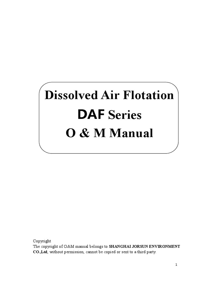 DAF Operation Manual-Final | PDF | Valve | Pump