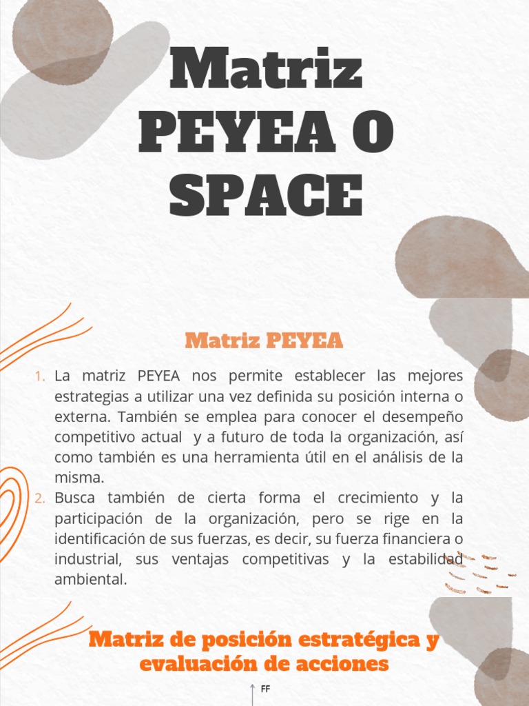 Análisis estratégico de una empresa mediante la matriz PEYEA | PDF ...