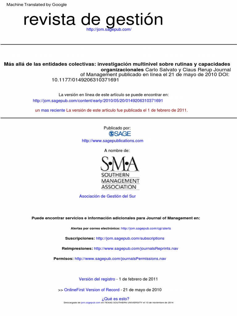 Salvato. Rerup. 2011. Beyond Collective Entities-Organizational ...