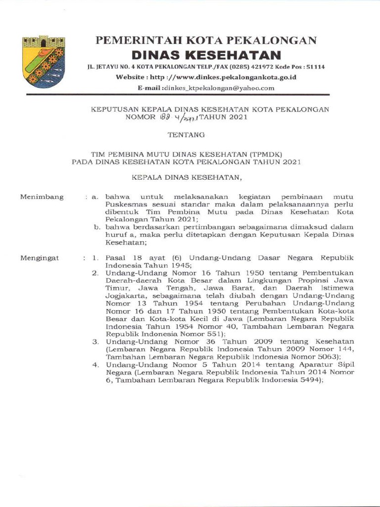 Contoh SK Cluster Binaan | PDF