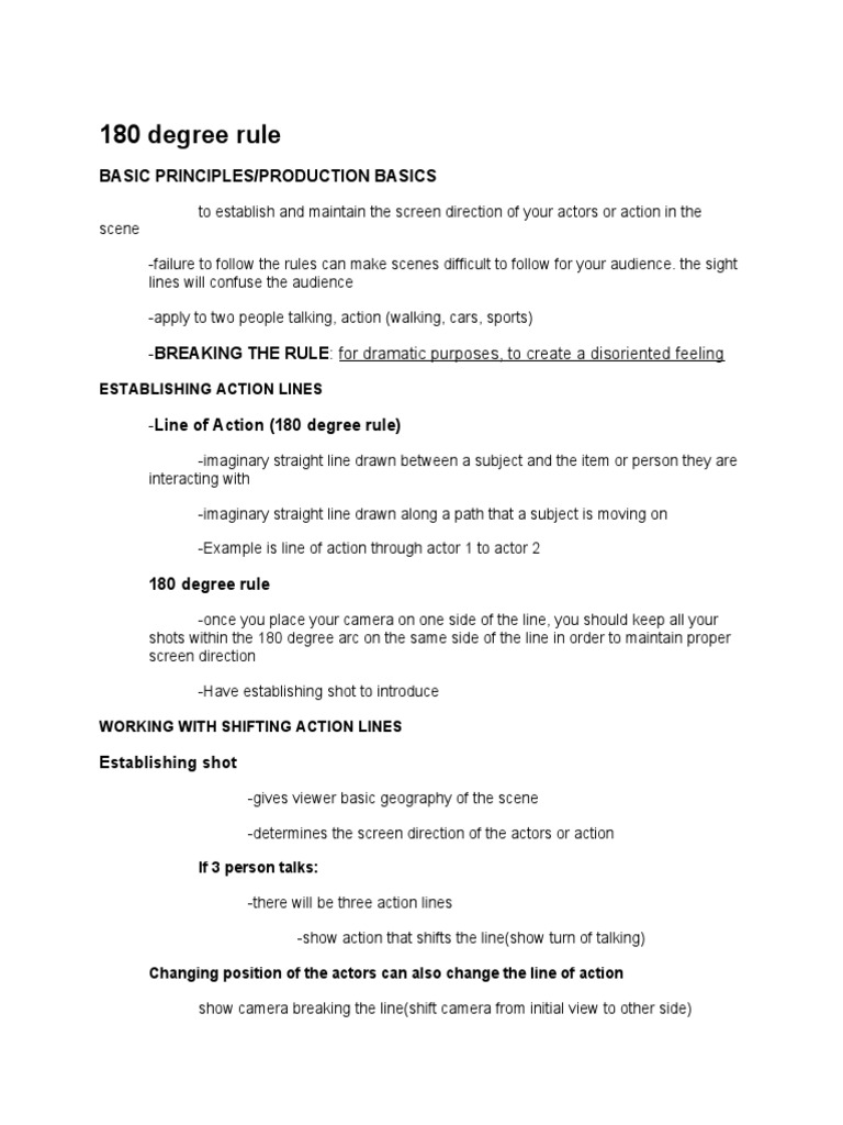 180 Degree Rule | Download Free PDF | Imaging