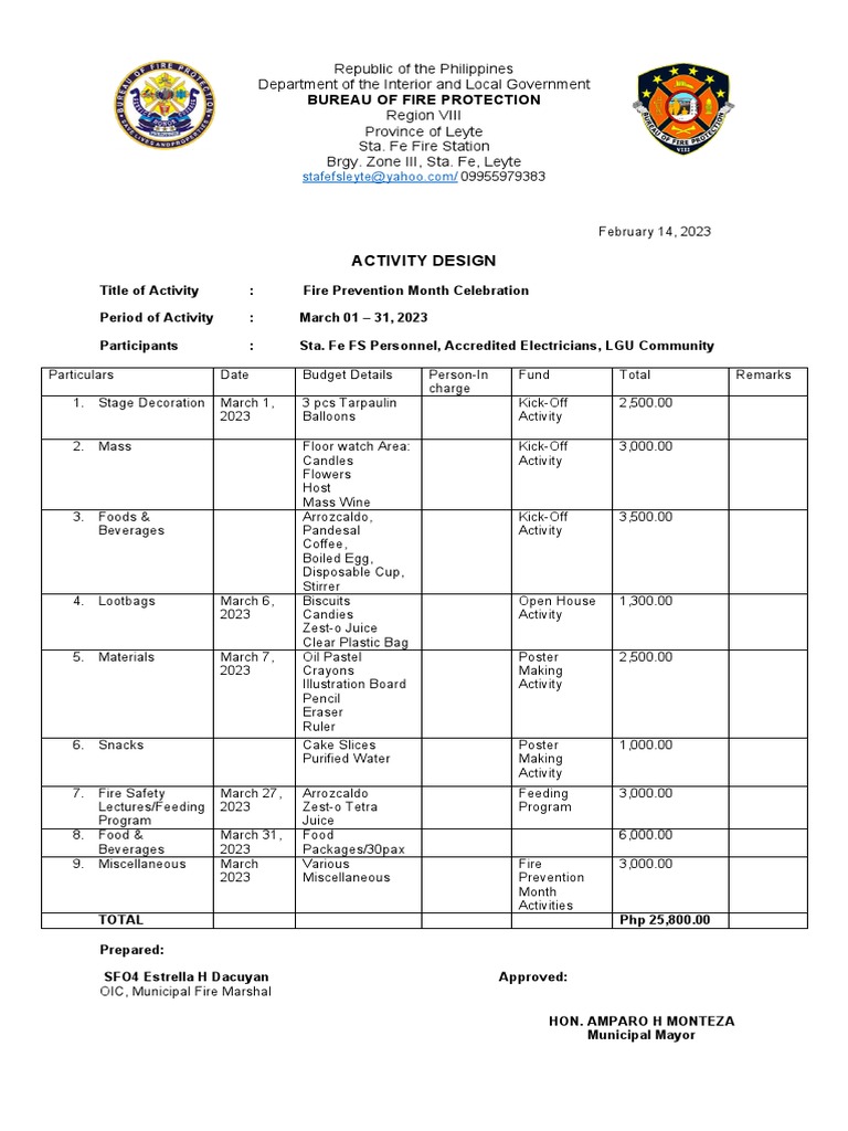 Activity Design | PDF | Food And Drink | Foods