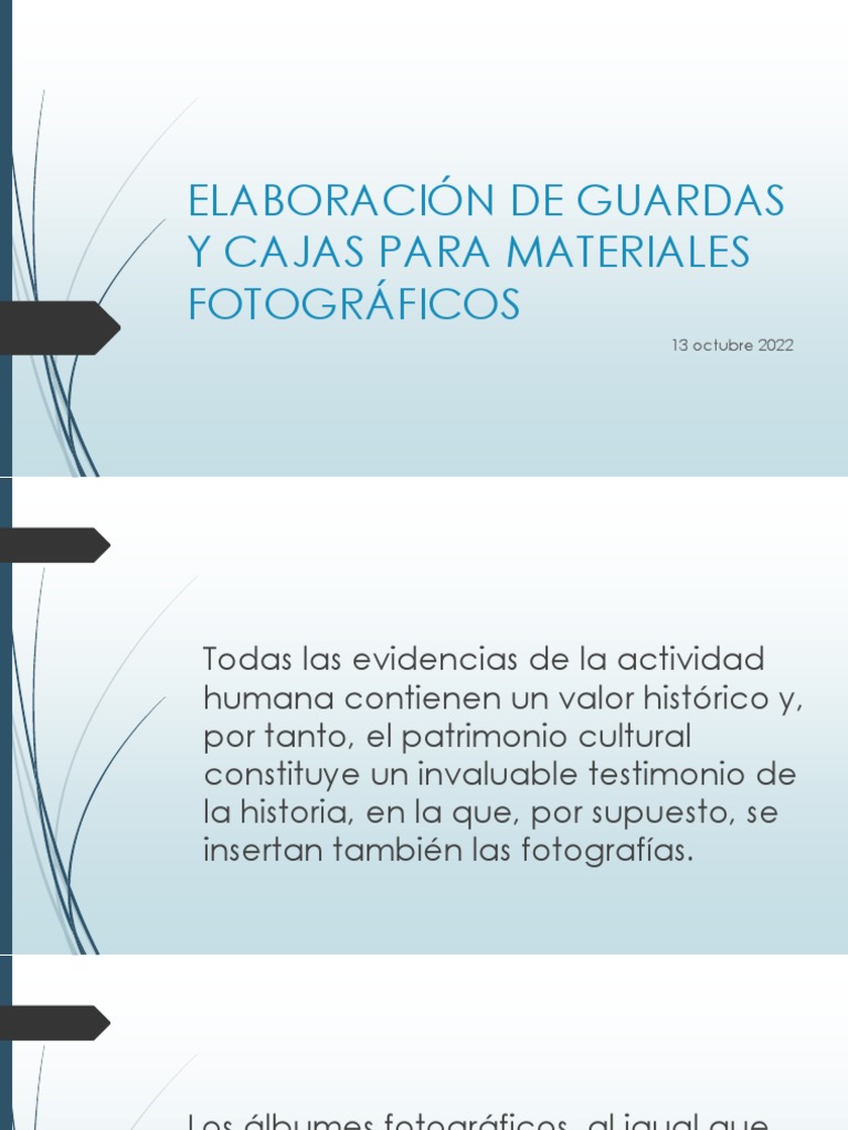4 Elaboracion Guardas Cajas Materiales Fotograficos | PDF