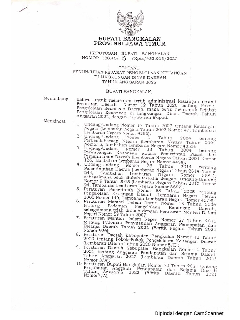 SK Bendahara BLUD | PDF