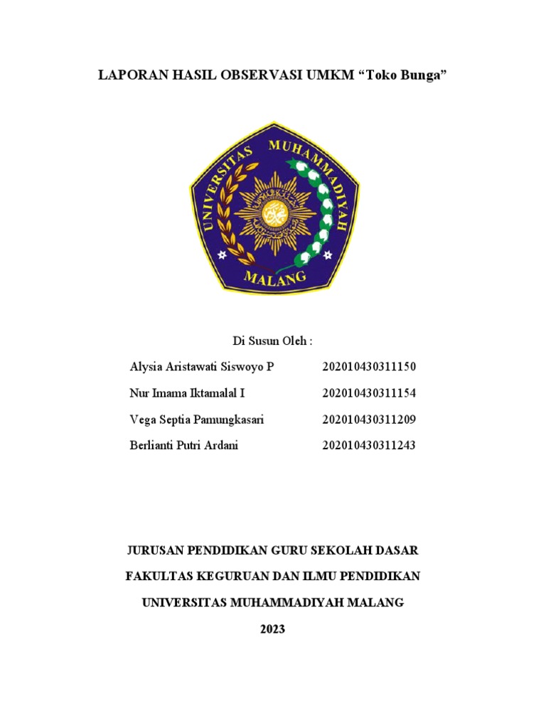 Kel 5 - Laporan Hasil Observasi Umkm | PDF