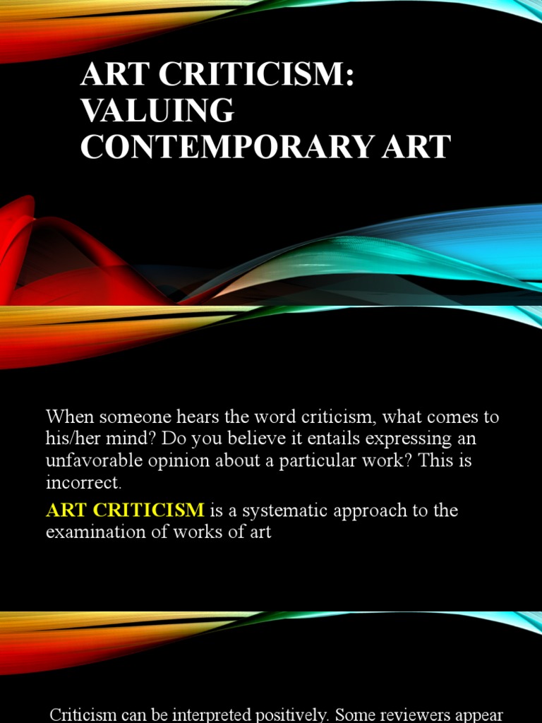 Art Criticism | PDF | Composition (Visual Arts) | The Arts