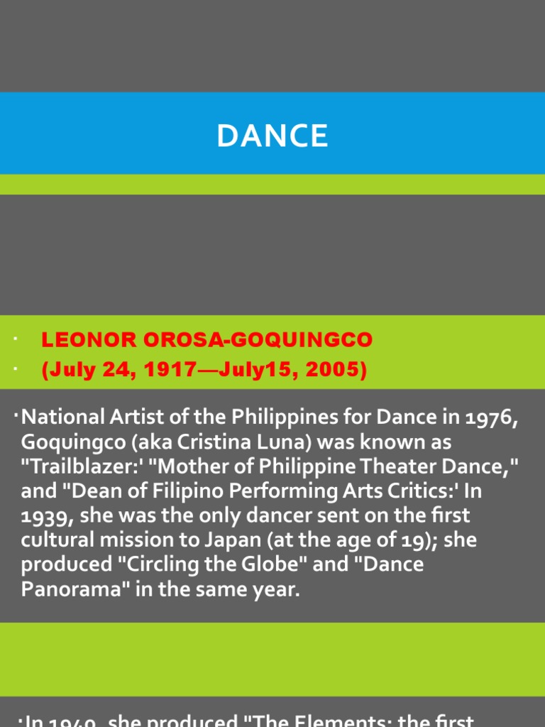 Dance Artists | PDF | Philippines
