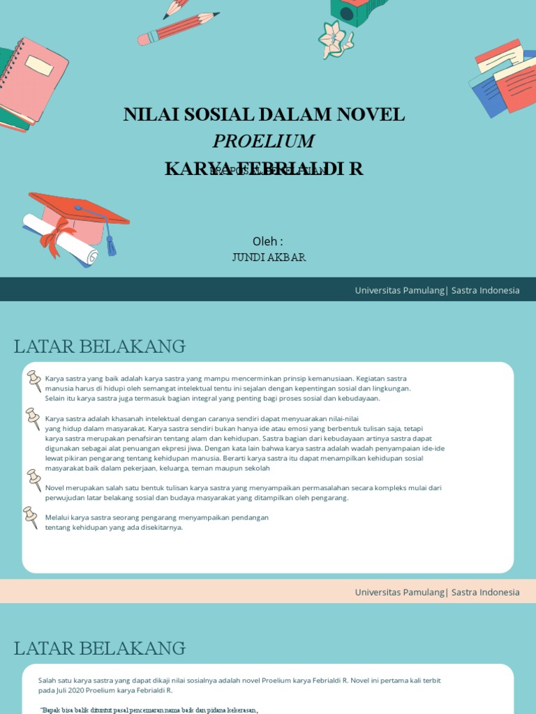 Nilai Sosial Dalam Novel Proelium Sempro | PDF | Sains & Matematika