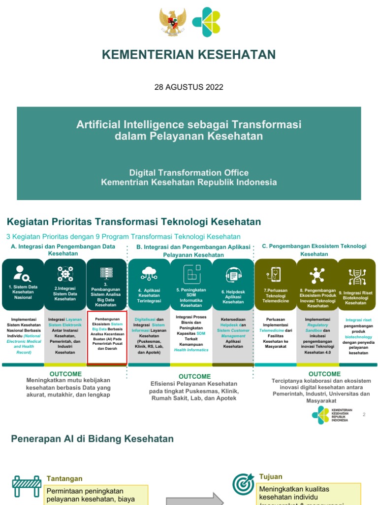 Artificial Intelligence sebagai Transformasi dalam Pelayanan Kesehatan | PDF