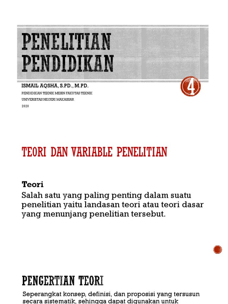 Teori Dan Variabel | PDF