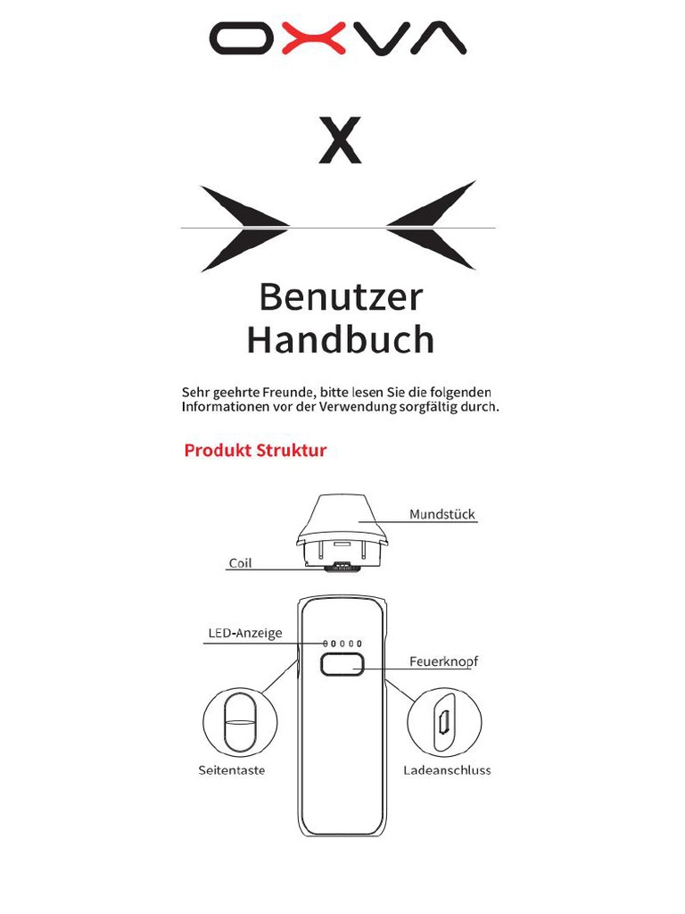 OXVA X User Manual Deutsch | PDF