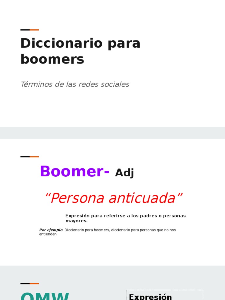 Diccionario Boomers | PDF | Lingüística