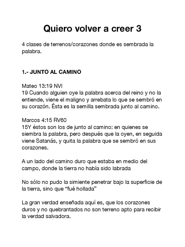 Quiero Volver A Creer 3 | PDF | Contenido bíblico