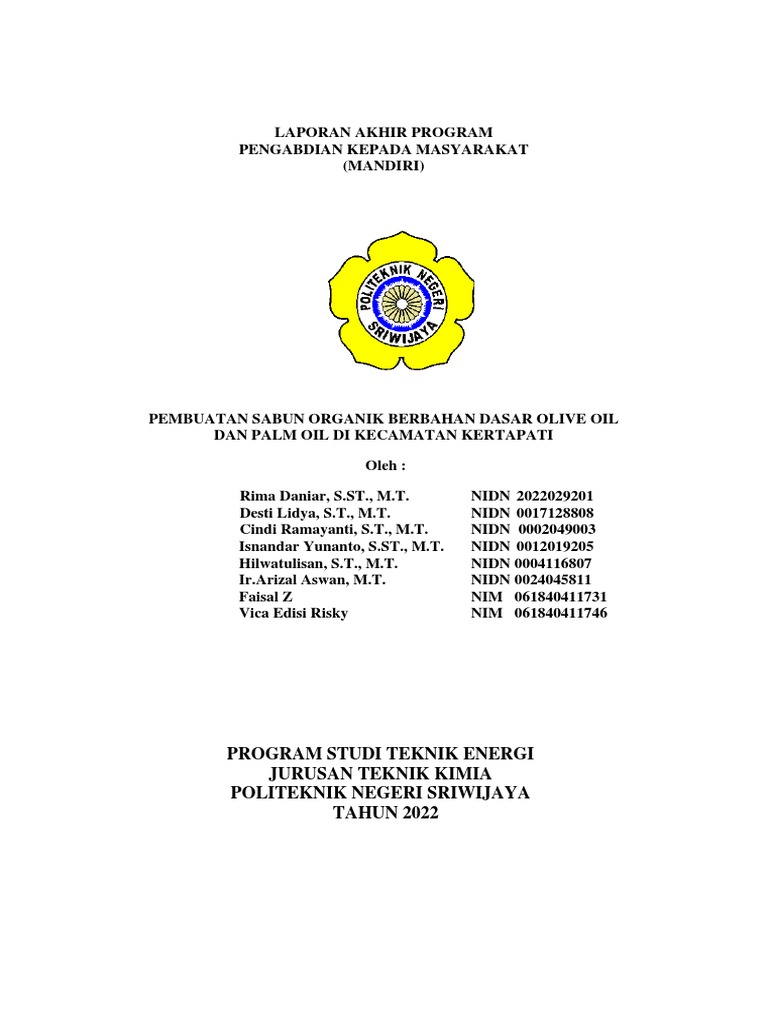 Laporan Sabun | PDF | Teknologi & Rekayasa