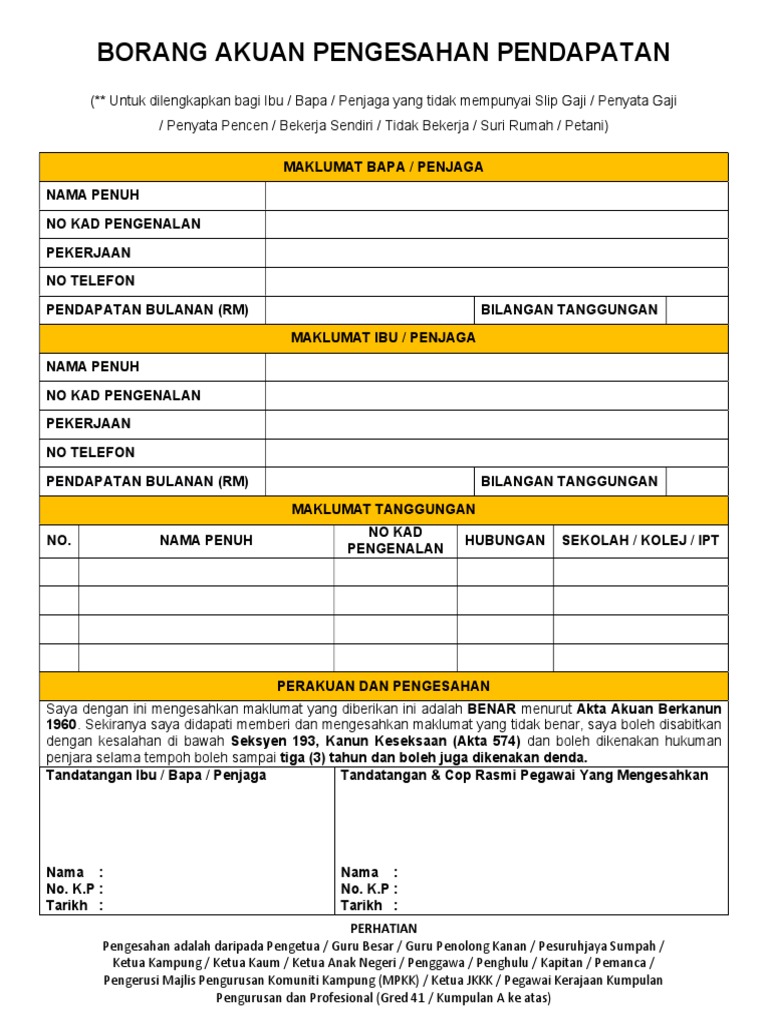Odzpvnrr9gghew9rdpmx - Surat Pengesahan Pendapatan | PDF