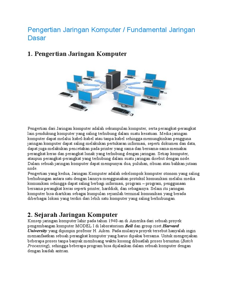 Pengertian Jaringan Komputer | PDF
